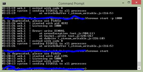 Write Einval Error On Foreman For Heroku On Nodejs And On Port 5000