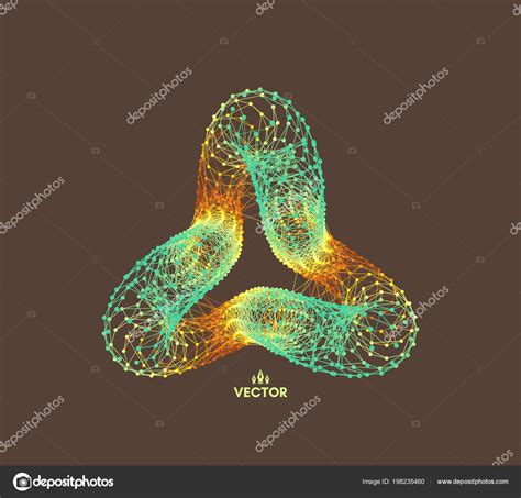 Connection Structure Futuristic Technology Style Abstract Design Lattice Geometric Element Stock