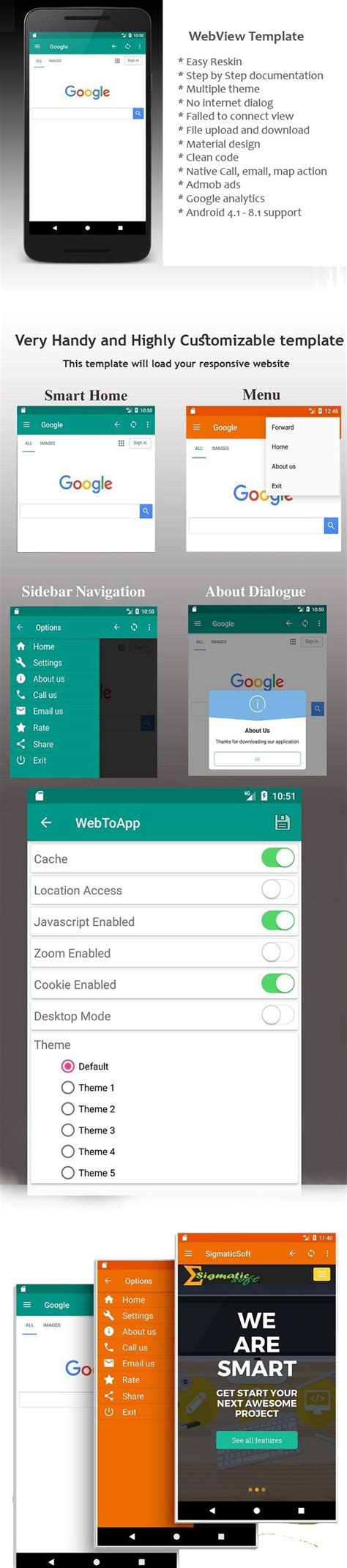 Easy Web Android Native Webview Webtoapp Template Codemarket