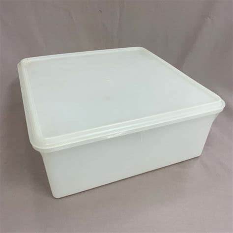 Vintage Retro Extra Large Square Tupperware Sheer Container S