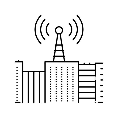 Analog Transmitter Line Icon Vector Illustration 18996950 Vector Art At