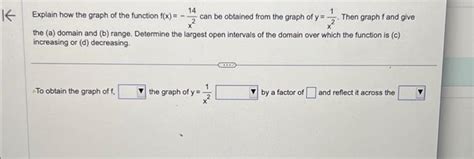 Solved K Explain How The Graph Of The Function Fx To