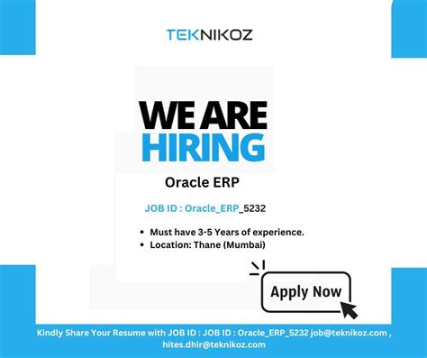Teknikoz On Linkedin Hiring Jobopening Oracleerp Erpjobs Oracledeveloper Thanejobs…