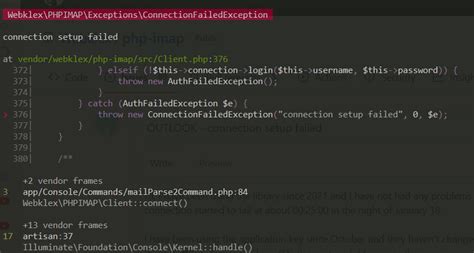 Outlook Connection Setup Failed Issue Webklex Php Imap Github