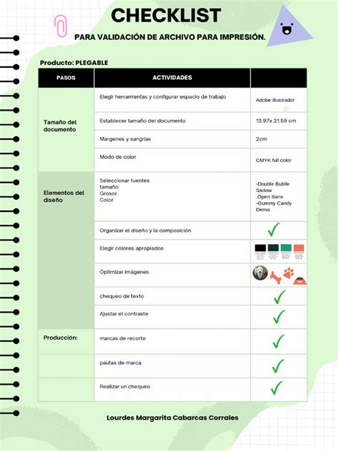 Lista De Validacion De Archivo Para Impresion Pdf