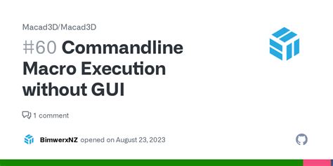Commandline Macro Execution Without Gui · Issue 60 · Macad3dmacad3d · Github