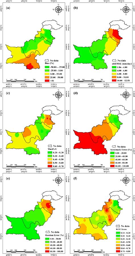 Spatial Distribution Of Bias A Ubrmse B Theils U Coefficient Download Scientific Diagram