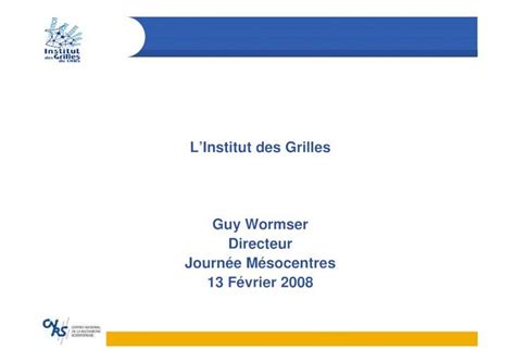 pdf l institut des grilles guy wormser groupe calcul · etudes de nouveaux langages de