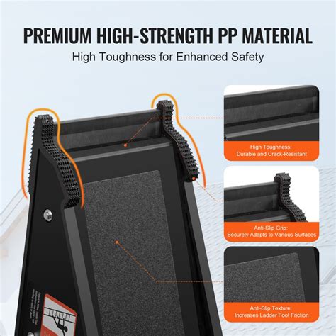 Vevor Ladder Levler 380lbs Load Pp Leveling Tool With Storage For Uneven Ground Vevor Us