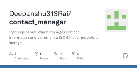Deepanshu Rai On Linkedin Github Deepanshu313raicontactmanager Python Program Which Manages