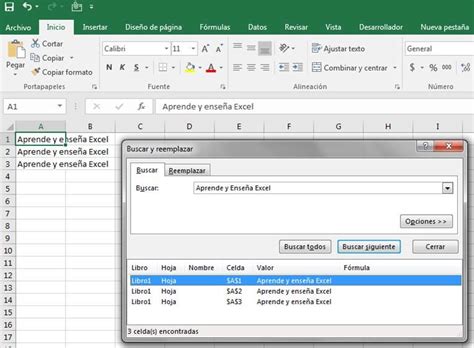 Aprende Y Enseña Excel Buscar Y Reemplazar Datos Valores Palabras Texto Formulas Y Formatos