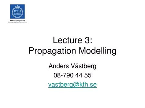 PPT Lecture Propagation Modelling PowerPoint Presentation Free Download ID