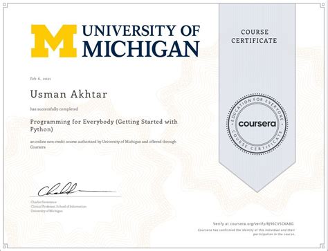 Usman Akhtar On Linkedin Universityofmichigan Python3 Coding