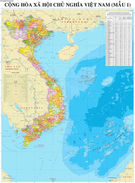 Bản đồ Việt Nam treo tường chắc chắn và phong cách