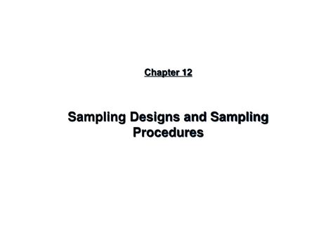 PPT Chapter 12 Sampling Designs And Sampling Procedures PowerPoint Presentation ID 5083984
