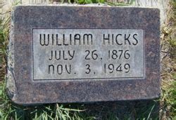 William Hicks 1876 1949 Mémorial Find A Grave
