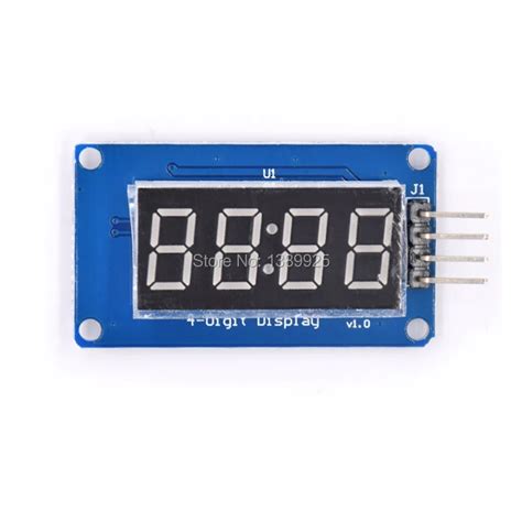 Купить tm1637 светодиодный дисплей модуль для arduino 7 сегмент 4 бит 0 ...