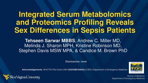 Pdf Integrated Serum Metabolomics And Proteomics Profiling Reveals Sex Differences In Sepsis