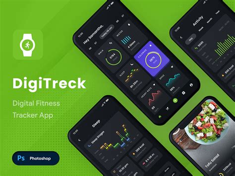 Fitness Tracker App Ui Kit Smart Tracking App Ui Kit Digitrack By