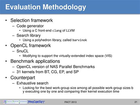 Ppt Automatic Opencl Work Group Size Selection For Multicore Cpus Powerpoint Presentation Id