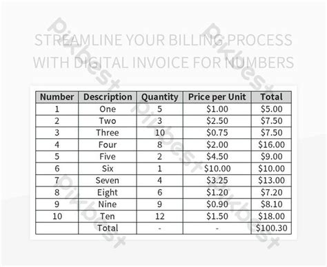 Optimize Your Billing Workflow With Digital Invoicing For Efficient Results Excel Template