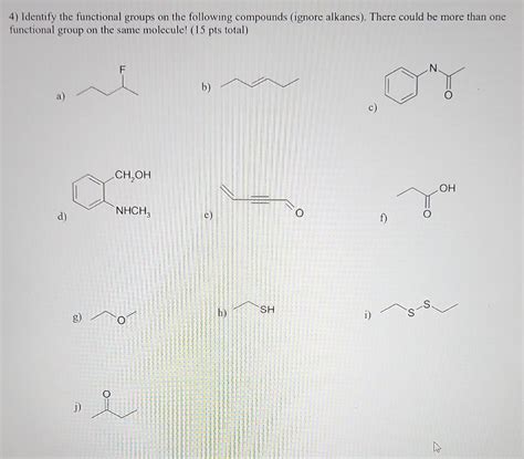 [solved] 4 identify the functional groups on the