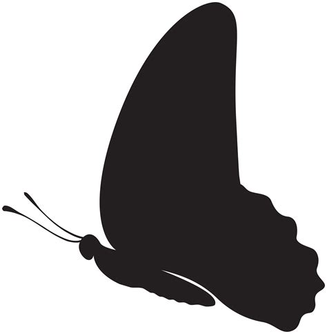 Black And White Design Silhouette Pattern Butterfly Silhouette Clip