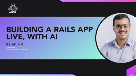 building a rails app live with ai karan mv github youtube