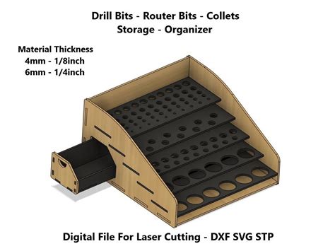 Drill Bits Organizer Router Bit Storage Tools Holder Etsy
