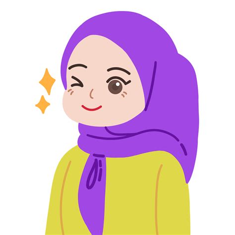 Cartoon Cute Hijab Girl 35098414 Png