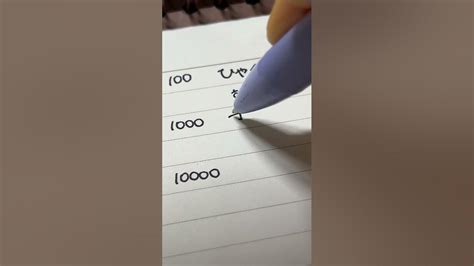 일본어로 숫자 세기 ️ Shorts 일본어 손글씨 캘리그라피 にほんご 数字 すうじ Youtube