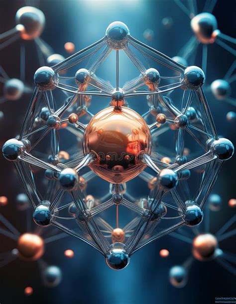 A Complex Network Of Interconnected Spheres And Lines Representing A