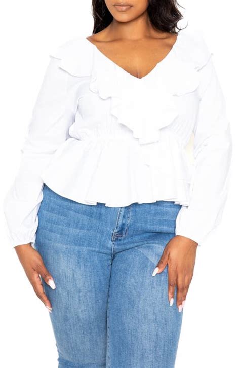 White Plus Size Blouses Nordstrom