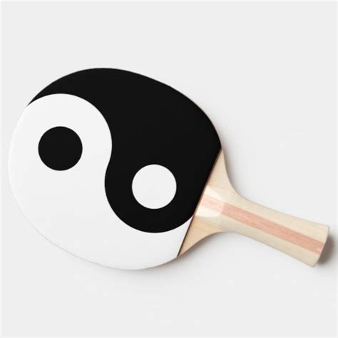 Customizable Black Yin Yang Symbol Ping Pong Paddle Zazzle