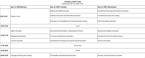 Schedule