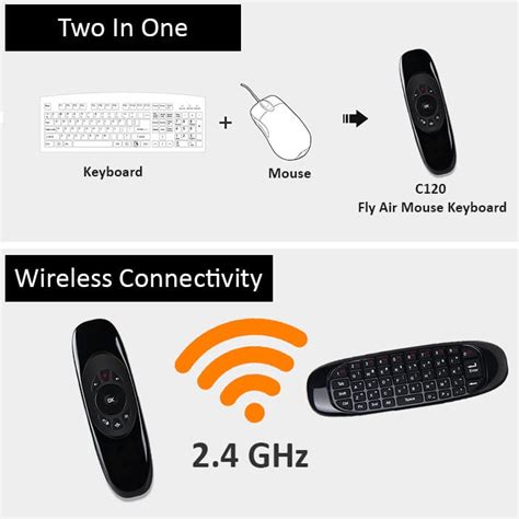 C120 Wireless Rechargeable 24 Ghz Fly Air Mouse Keyboard Price In