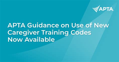 News Apta Guidance On Use Of New Caregiver Training Codes Now