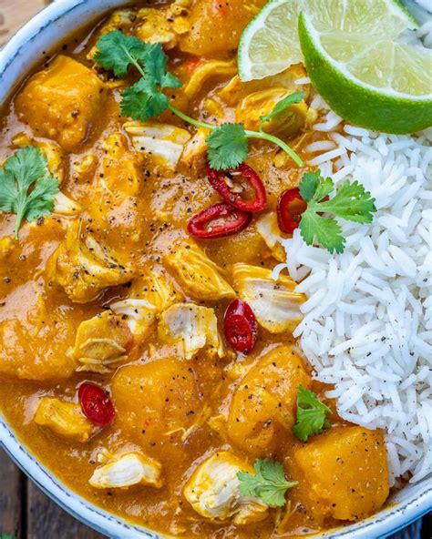 Gresskar Kylling Curry Med Kokosmelk Oppskrift Video Anne Marie