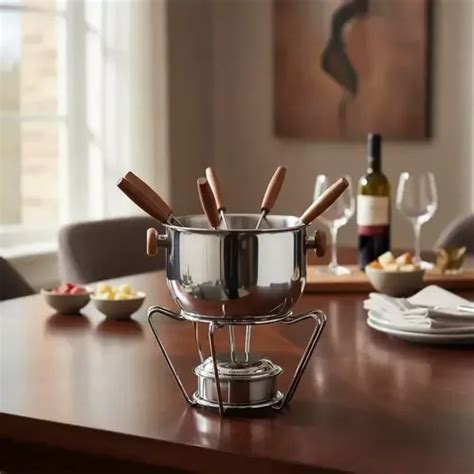 Fondue De Acero Inoxidablechocolate Queso Golden Art 2988 Envío Gratis