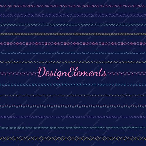 Free Vector Divider Line Design Elements Vector Collection