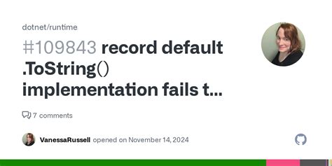Record Default Tostring Implementation Fails To Output Collection Contents · Issue 109843