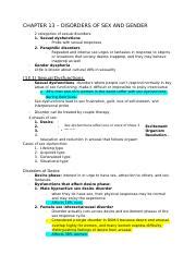 Chapter Disorders Of Sex And Gender Docx CHAPTER DISORDERS OF SEX AND GENDER