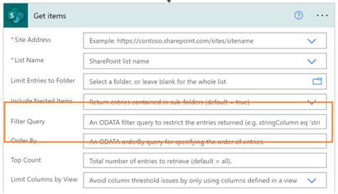 Power Automate Sharepoint Odata Filters Consolelogcharles