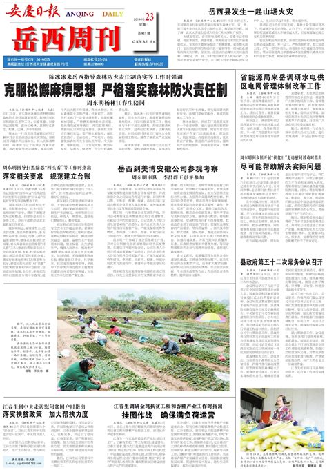 图片新闻 安庆日报岳西周刊