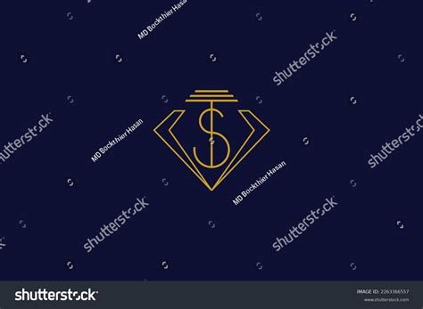 Ts Minimal Line Diamond Logo Ts Stock Vector Royalty Free 2263366557 Shutterstock