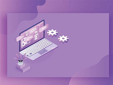 Illustration Of A Laptop Featuring Various Coding Languages In Isometric View Vector Html