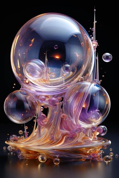 Premium AI Image Overlapping Spheres And Ellipses In Space Radiant