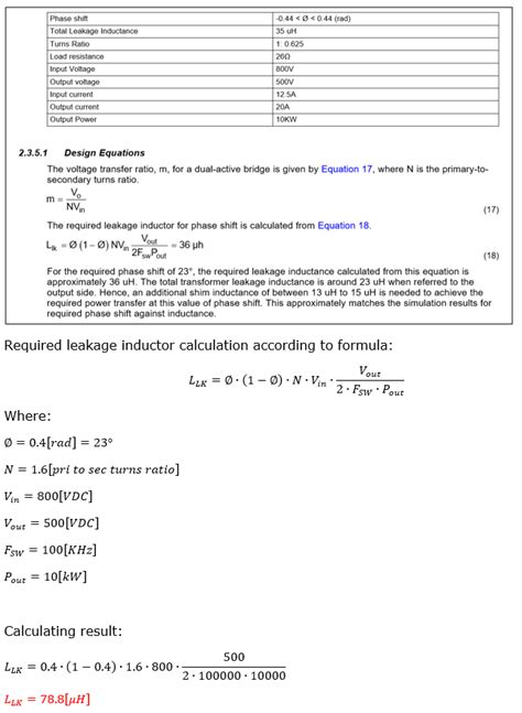 Tida 010054 Tida 010054 Leakage Inductor Formula Simulation