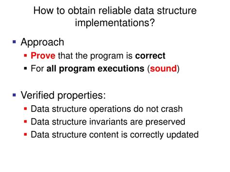 Ppt Using First Order Theorem Provers In Data Structure Verification Powerpoint Presentation