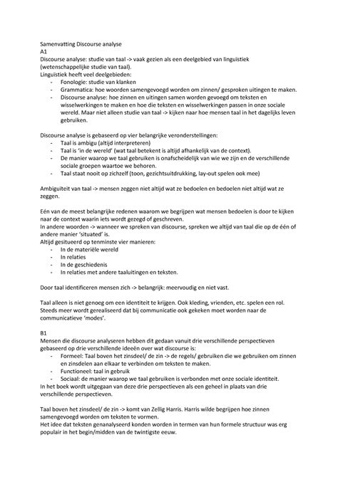 Samenvatting Discourse Analyse Warning Tt Undefined Function 32 Warning Tt Undefined
